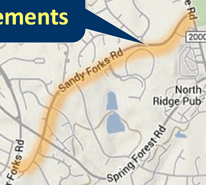 Sandy Forks Road Widening - NC Eminent Domain Law Firm